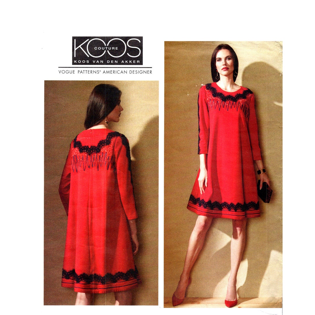 Koos Dress Pattern Uncut Vogue American Designer Original Koos Van Den ...