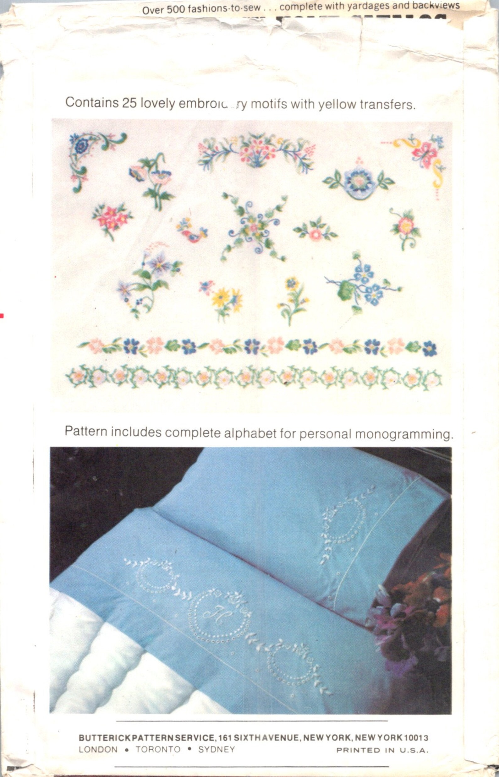 Embroidery Pattern Uncut Heirloom Sewing Pattern Embroidered | Etsy