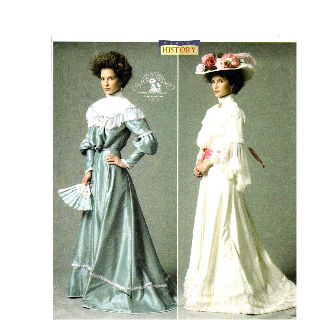 Edwardian Costume Pattern Uncut Victorian Dress Multisize 8-16 - Etsy