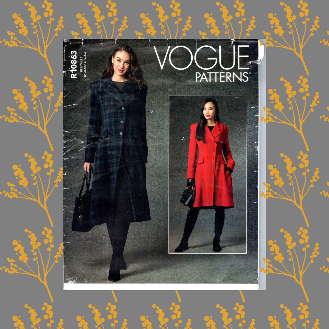 Princess Seam Coat Pattern Uncut Front Button Coat Multisize - Etsy