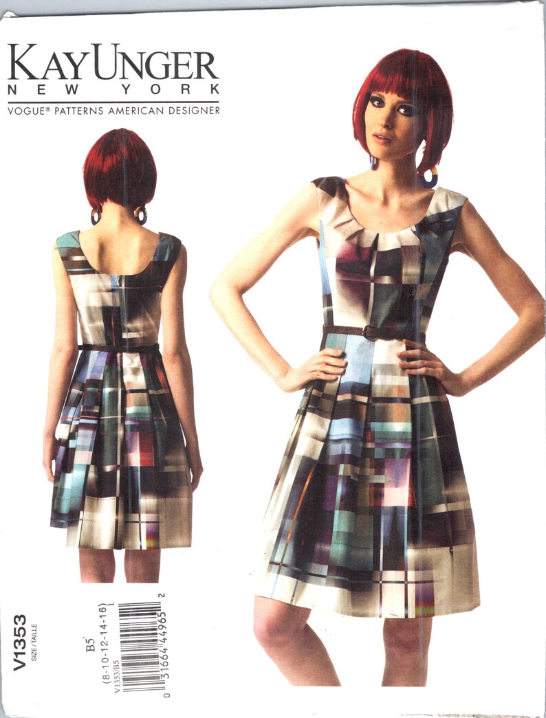 Kay Unger Princess Seam Dress Pattern Uncut Vogue American - Etsy
