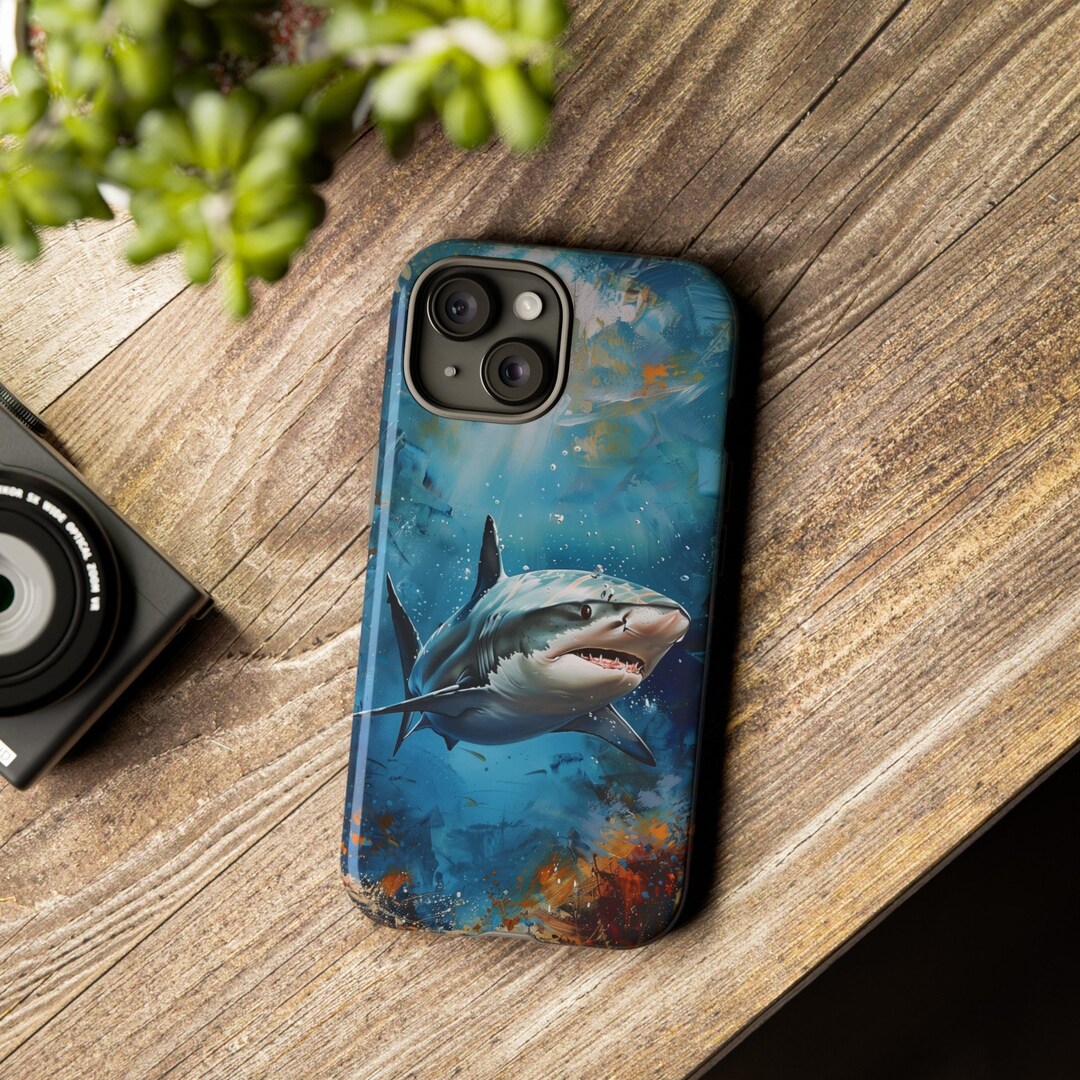 Great White Shark Phone Case, Scary Shark Phone Case, iPhone Case ...