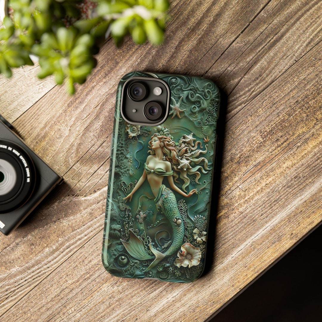 Mermaid iPhone Case, Mermaid 3-D Design, Tough Cell Phone Case for ...