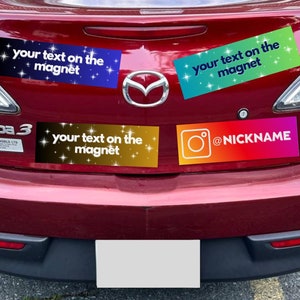 Instagram Sign, Car Magnet, Bumper Sticker, Custom Name Magnet ...