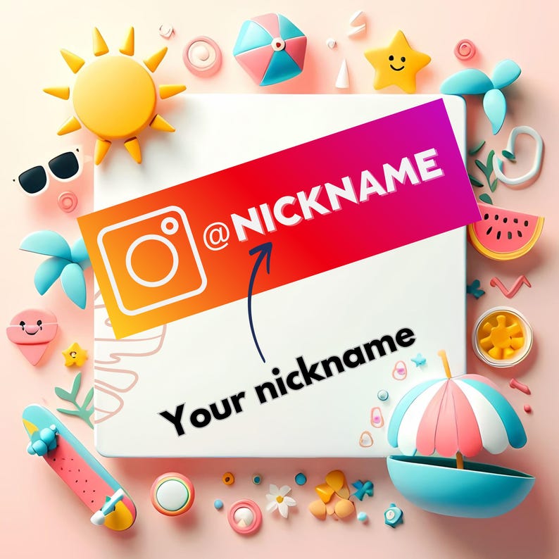 Instagram Sign, Car Magnet, Bumper Sticker, Custom Name Magnet ...