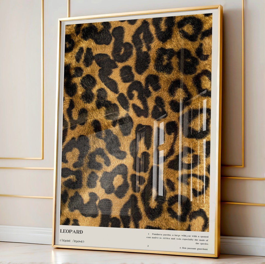 Leopard Definition Art Print: Wild Animal Pattern Poster Unframed Print ...