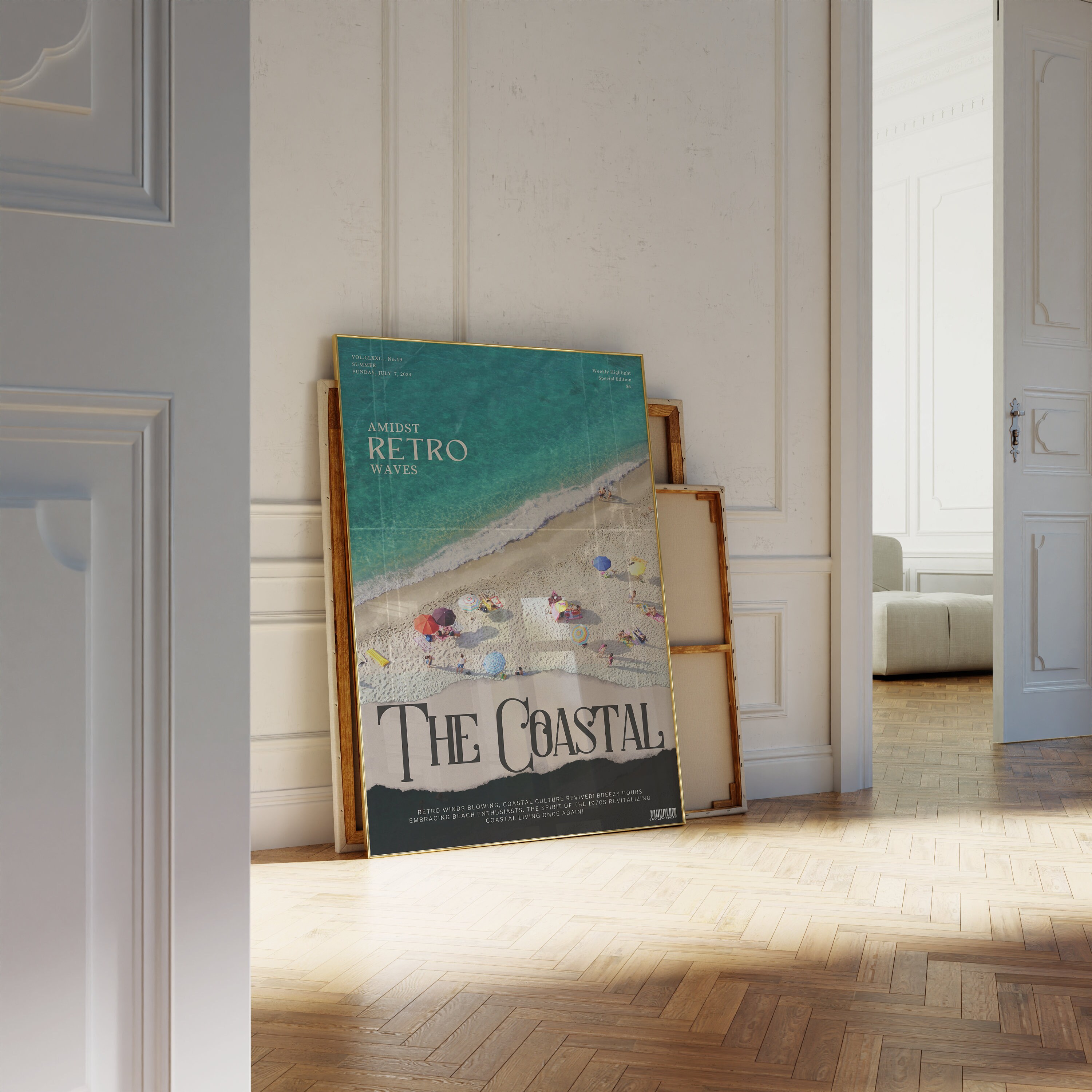 Retro Coastal Life Beachy Magazine Wall Art, Summer Beach Print, Beach ...