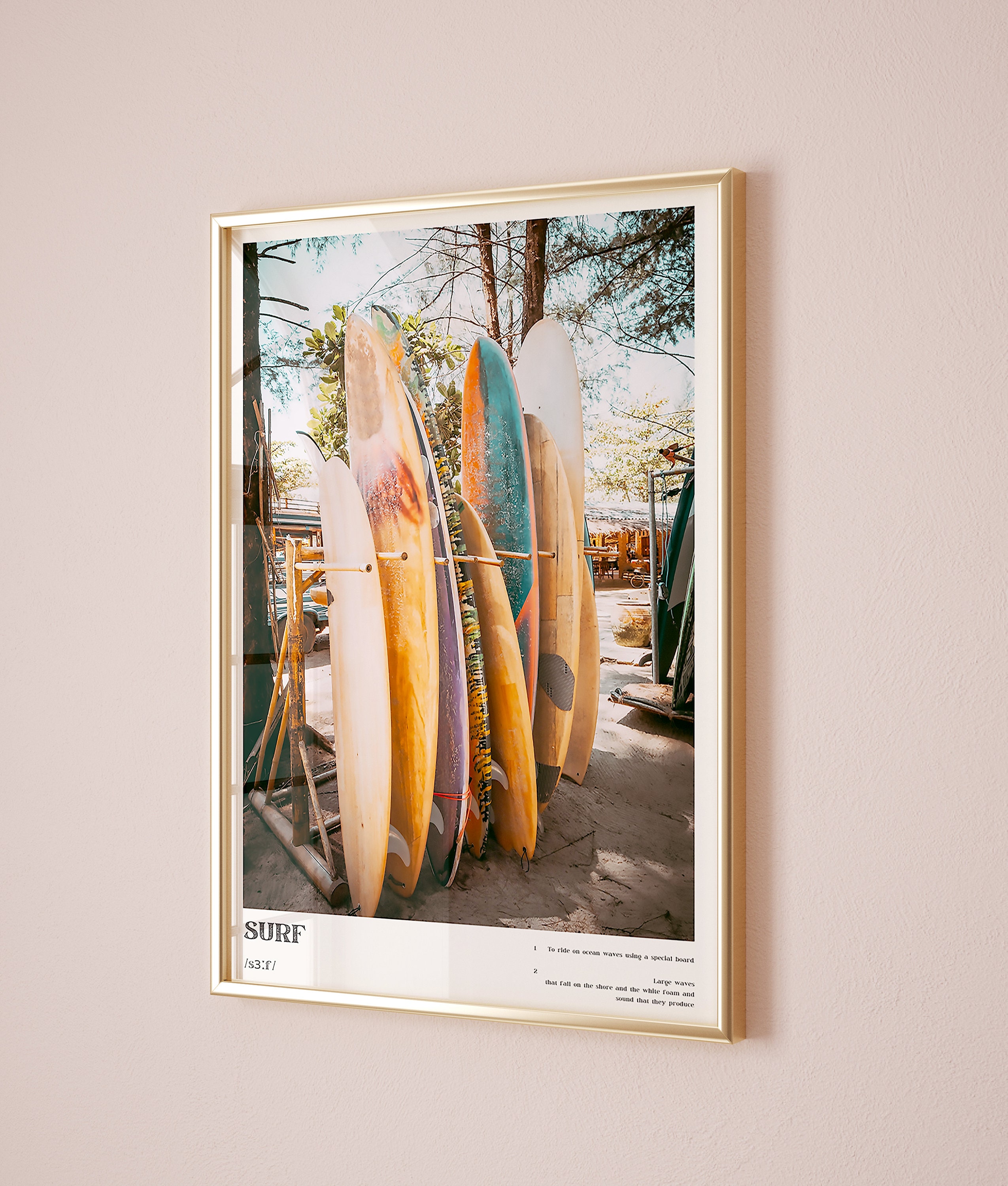 Surf Boards Art Print Surf Definition Wall Art, Summer Surfer Poster ...