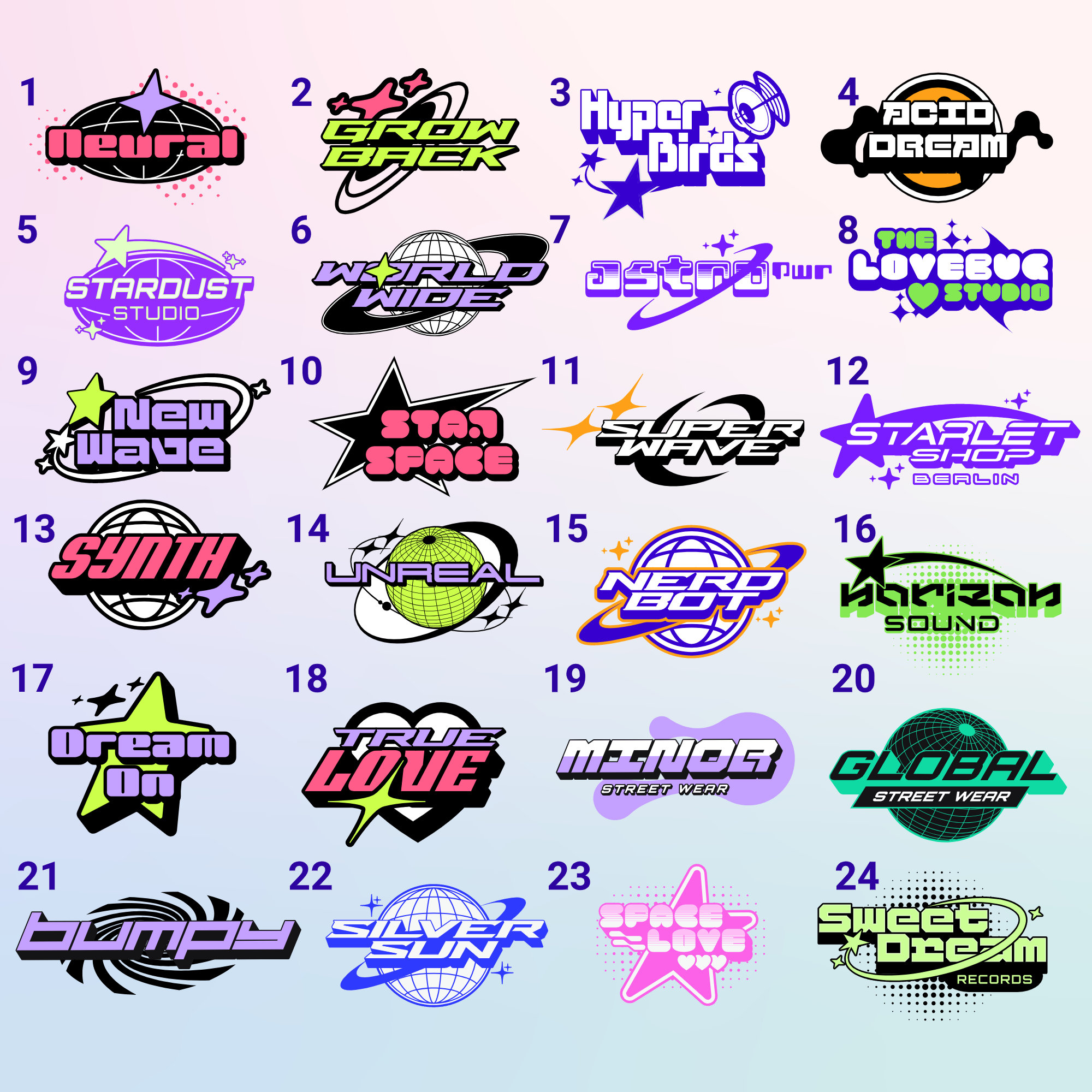 Custom Digital Y2K Logo Design - Embracing the Tech World of the 2000s ...