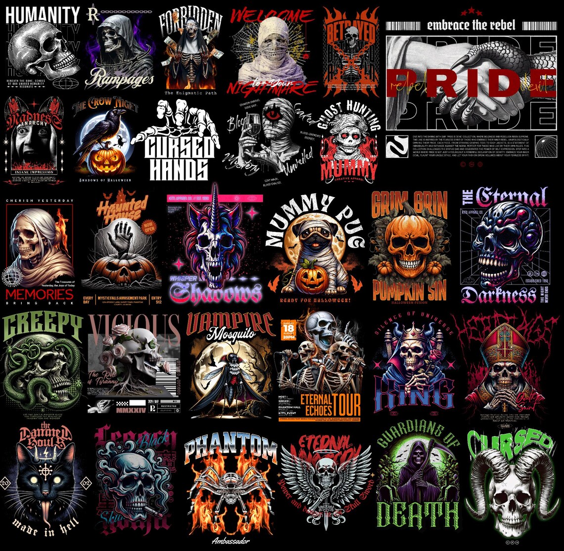 Streetwear Scary: Ultimate Halloween Design Collection - PNG Files ...