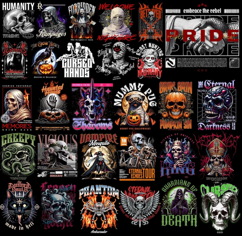 Streetwear Scary: Ultimate Halloween Design Collection - PNG Files ...