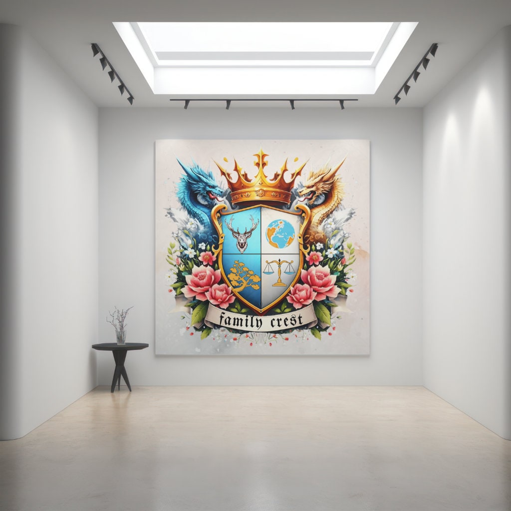 Custom Family Crest Design, Personalized Heraldic Art (digital Files ...