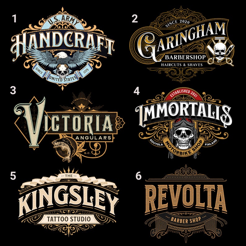 Custom Logo Designs ,professional Logo Designer - Victorian Style Logo - Boutique Logo Design ...