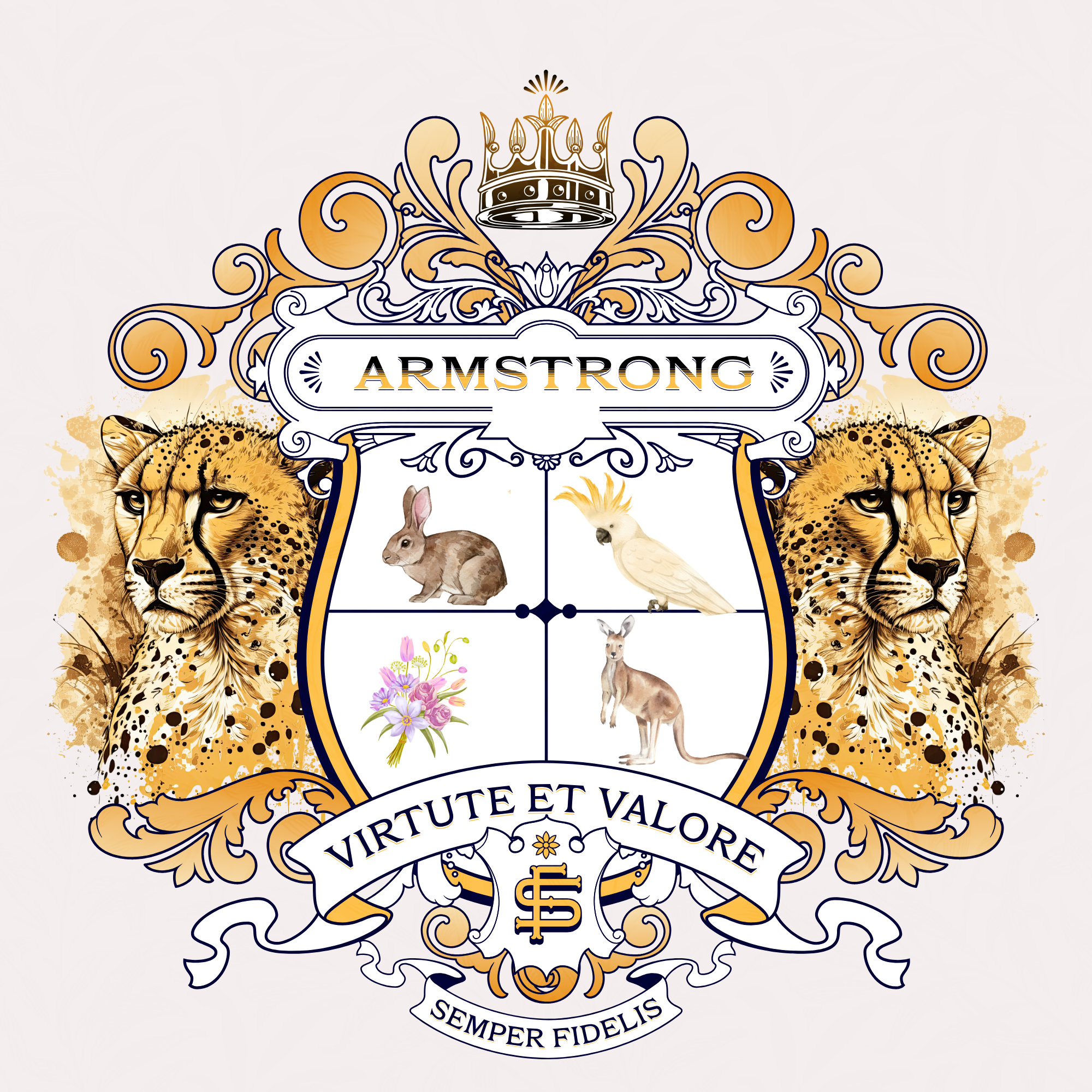 Custom Family Crests Coat of Arms for Weddings, New Homes ...