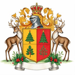 Family Crest, Personalized Family Emblem | Watercolor Wedding Crest ...