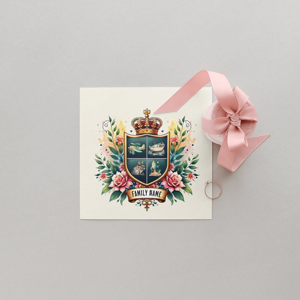 Family Crest, Custom Family Crest, Wedding Crest,family Crest Coat of ...
