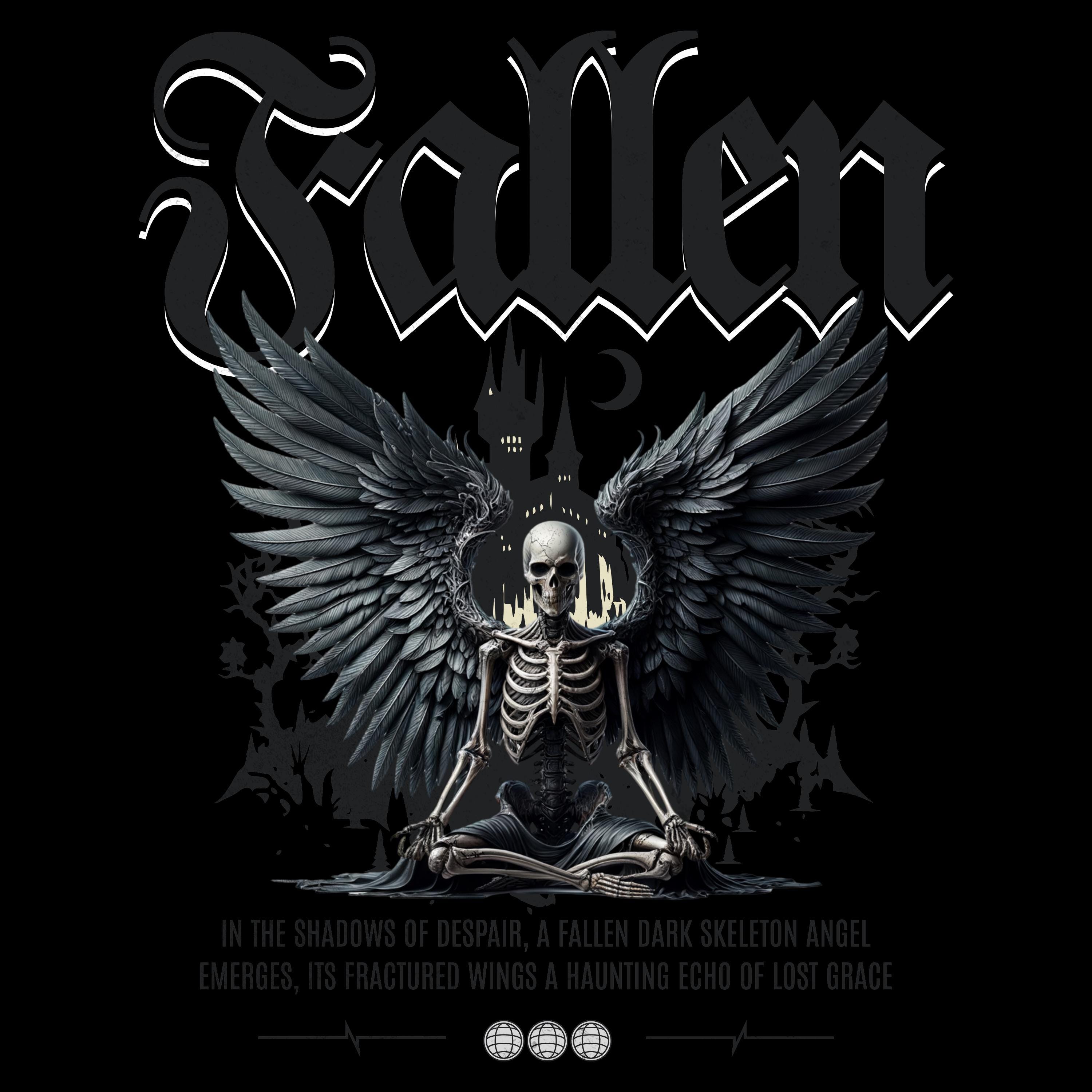 Fallen Skeleton Wings Png - Etsy