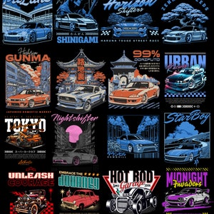 260+ Car T-shirt Design PNG Bundle: Premium Streetwear Car Graphics for ...