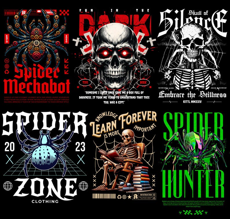 Spider Streetwear PNG Designs, Y2K Urban Graphics (digital Download) - Etsy
