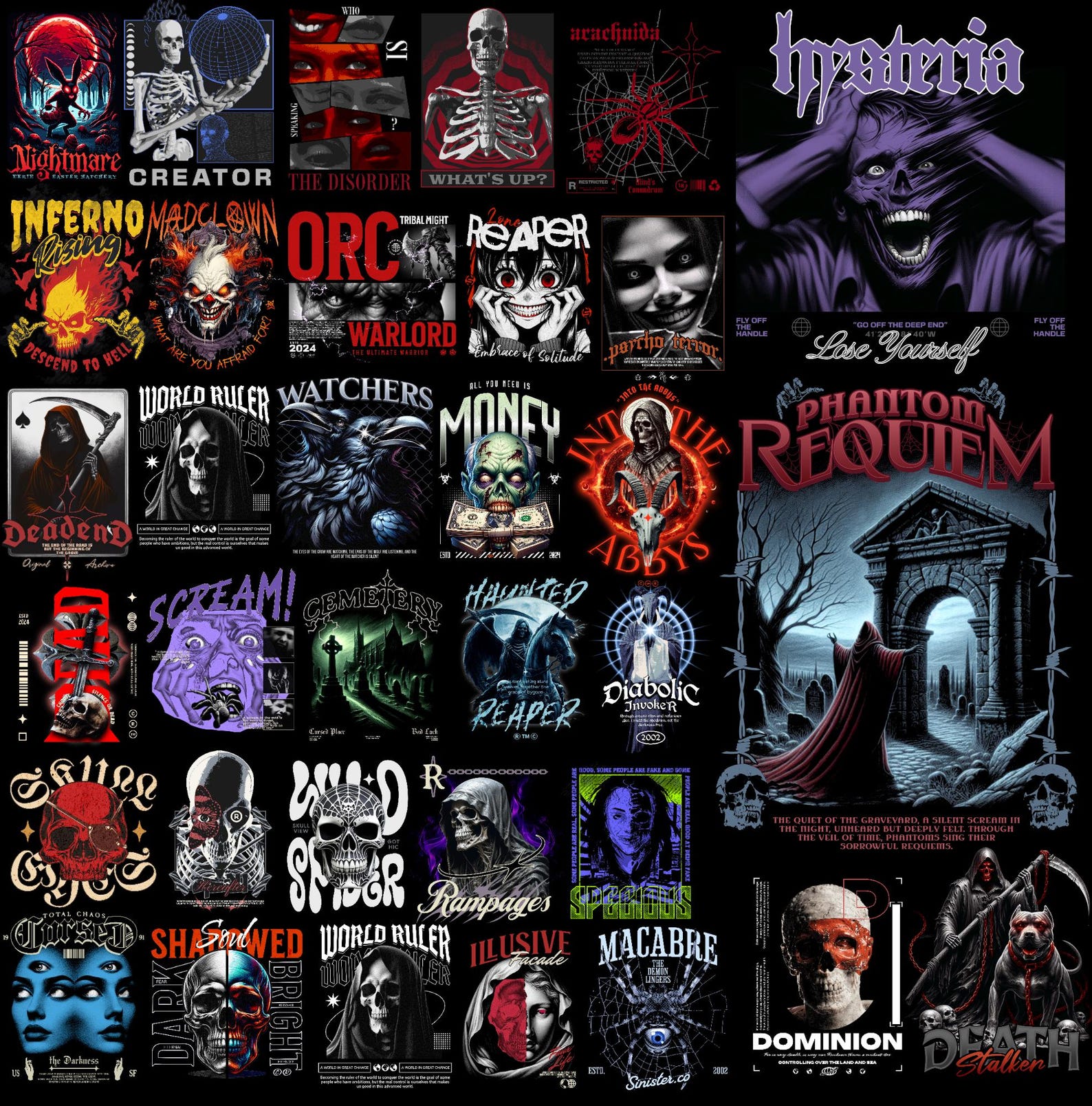 Streetwear Scary: Ultimate Halloween Design Collection - PNG Files ...