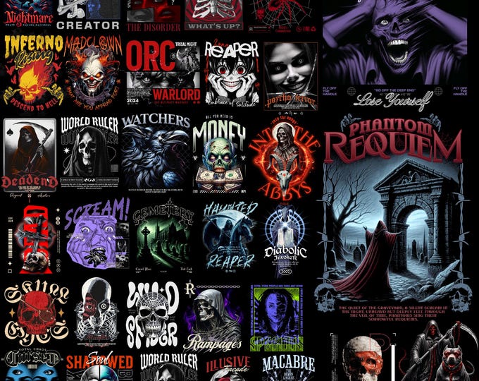 Streetwear Scary: Ultimate Halloween Design Collection PNG Files ...