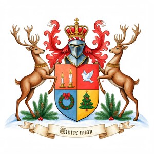 Family Crest, Personalized Family Emblem | Watercolor Wedding Crest ...