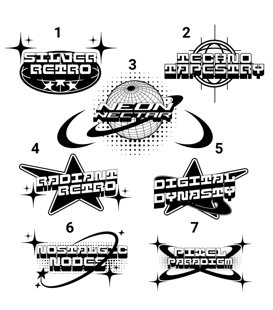 Unique Y2K Logo Design Tailored to Reflect Your Identity: High-quality ...