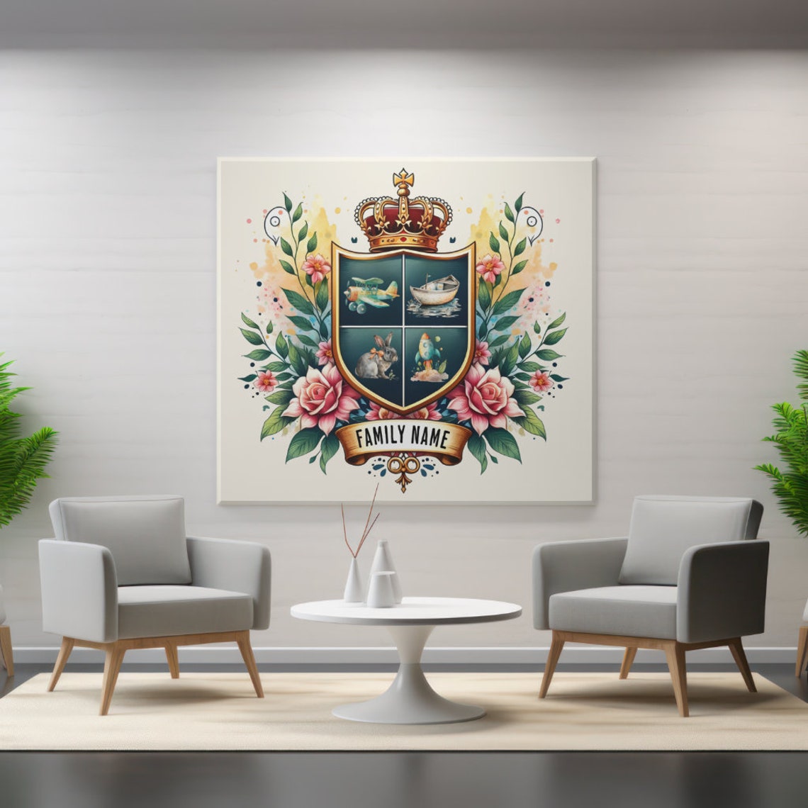 Family Crest, Custom Family Crest, Wedding Crest,family Crest Coat of ...