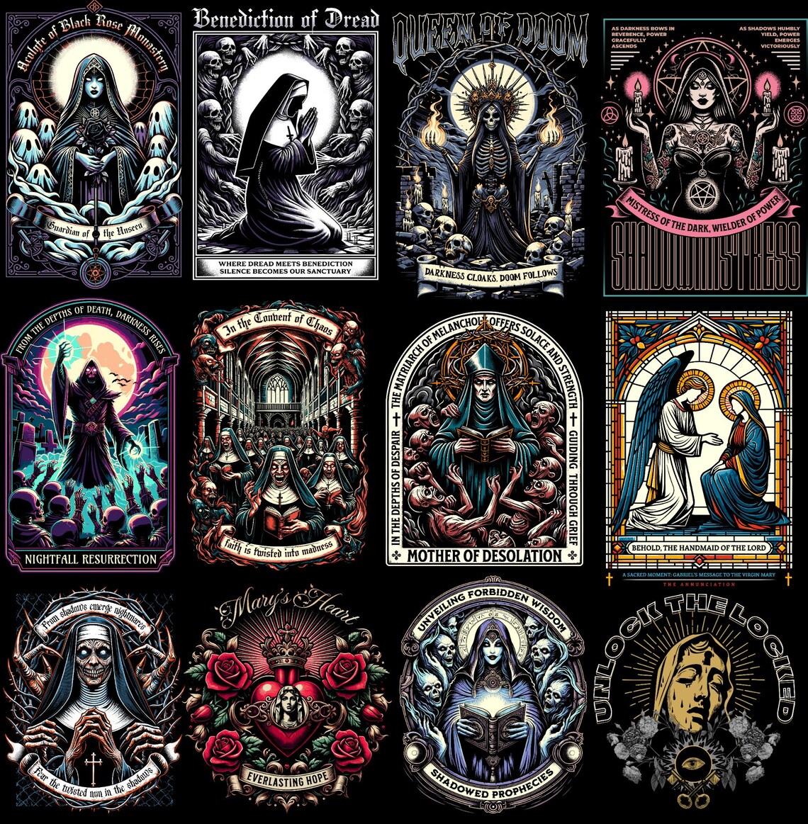 Saints and Mother Mary Design Collection Inspired by Catholicism and ...