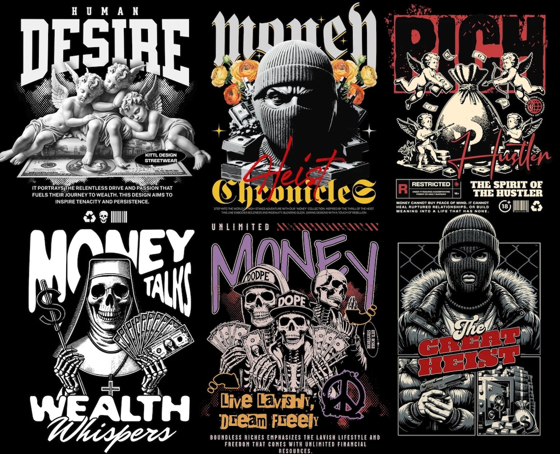 Streetwear Money PNG Designs, 100 Dollar, Trendy Digital Art Files for ...