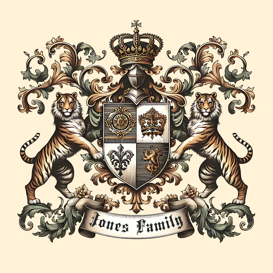 Custom Family Crest Design With AI Assistance (JPG, PNG) - Etsy