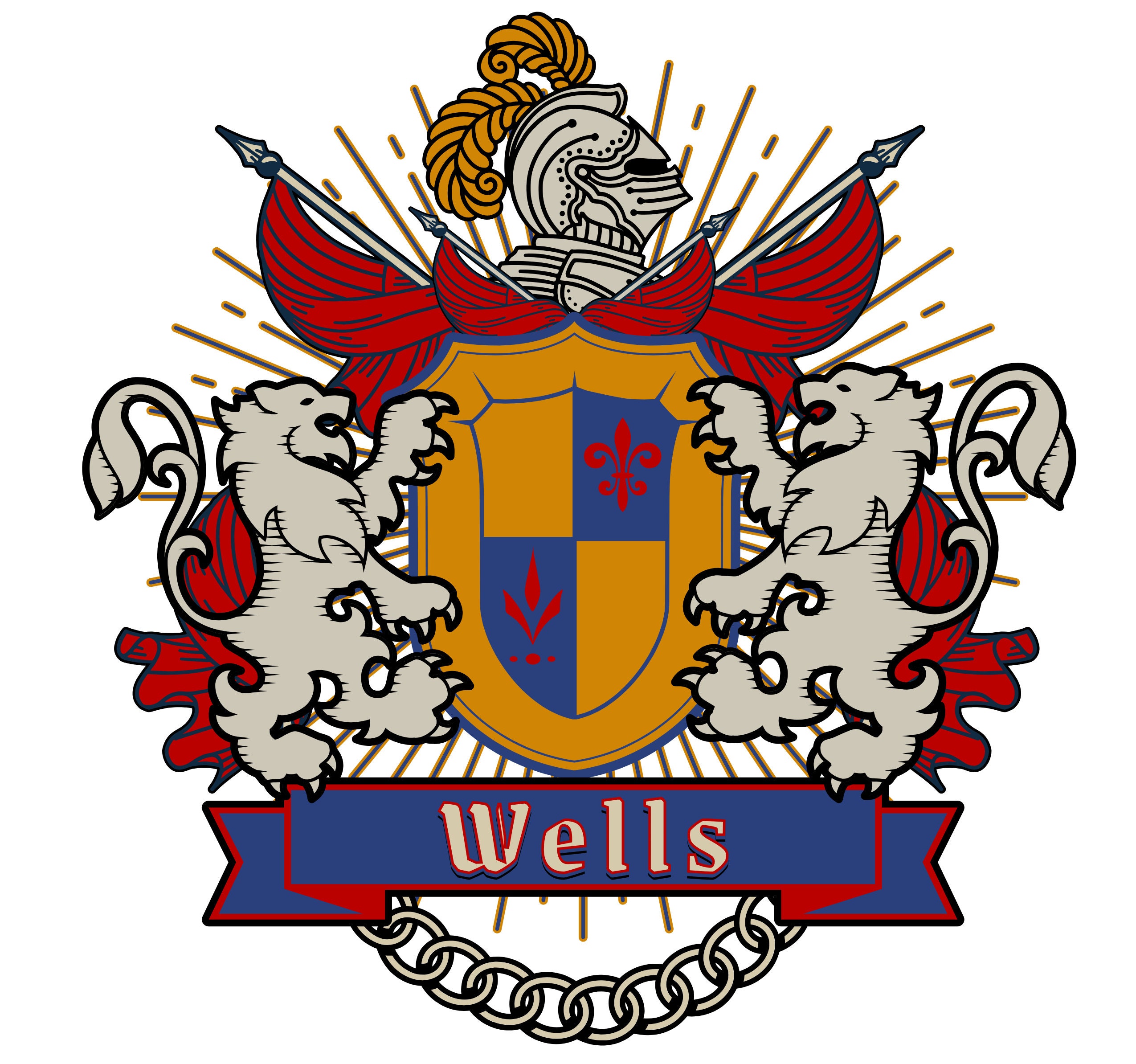 Custom Family Crest Logo Design | Coat of Arms (ai, Eps, Pdf, Jpg, Svg ...