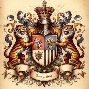 Custom Family Crest Design With AI Assistance (JPG, PNG) - Etsy