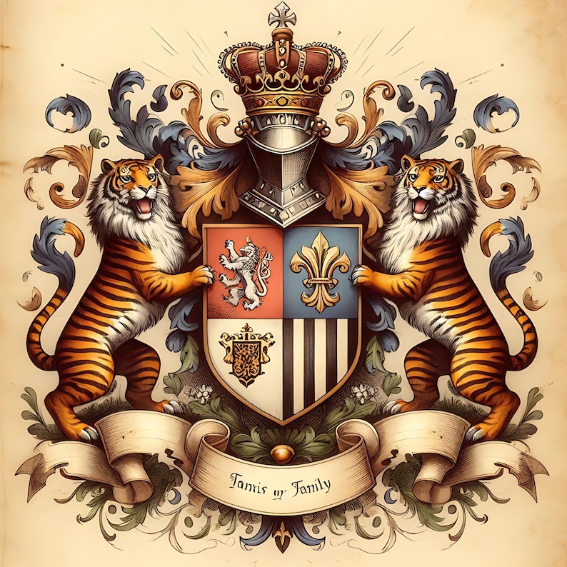 Custom Family Crest Design With AI Assistance (JPG, PNG) - Etsy