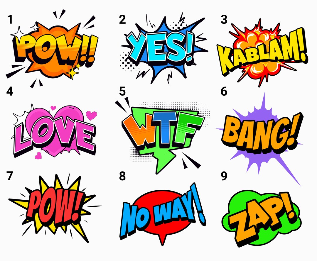 Custom Ballon Comic Text Logo Design Victor - Etsy