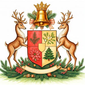 Family Crest, Personalized Family Emblem | Watercolor Wedding Crest ...