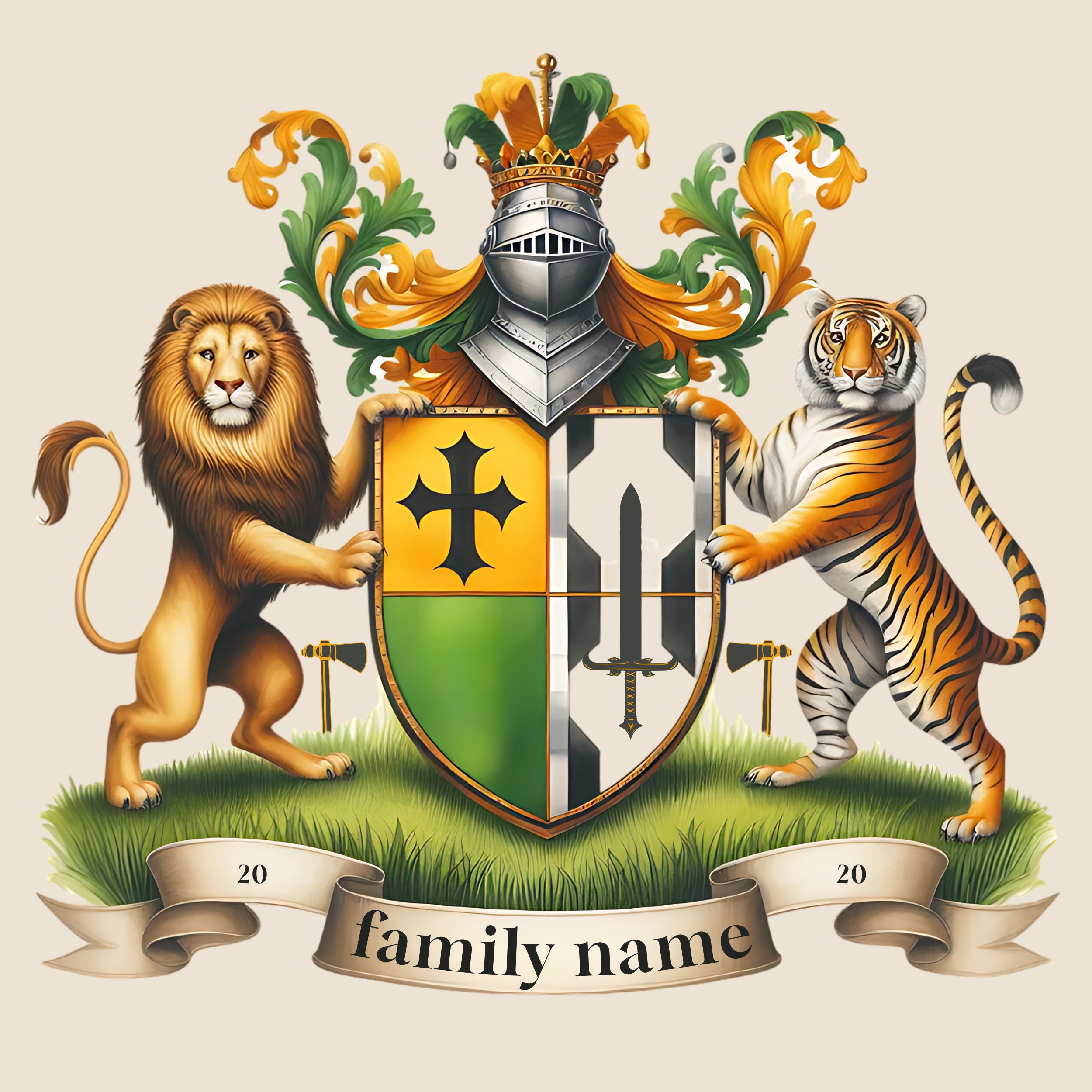 AI Enhanced Family Crest – Custom Watercolor Heritage Art (digital ...