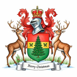 Family Crest, Personalized Family Emblem Watercolor Wedding Crest Coat ...