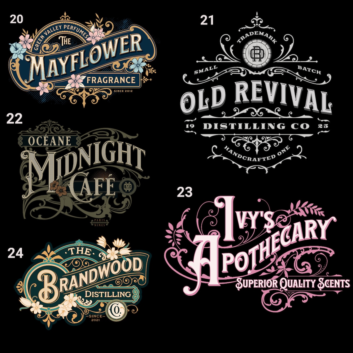 Custom Logo Designs ,professional Logo Designer Victorian Style Logo ...