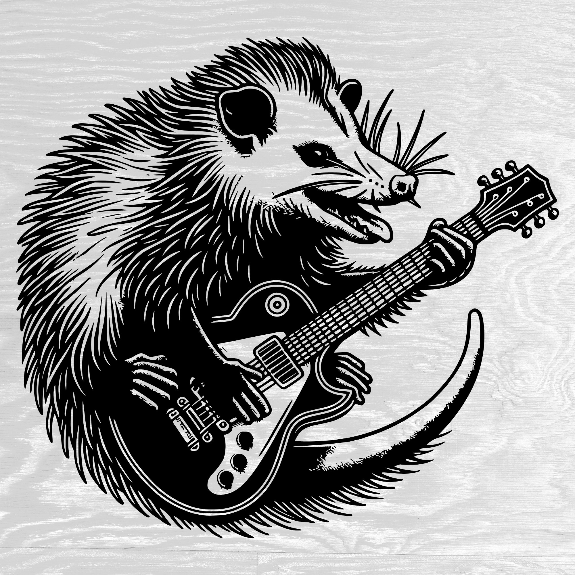 Possum Playing Guitar Png - Etsy