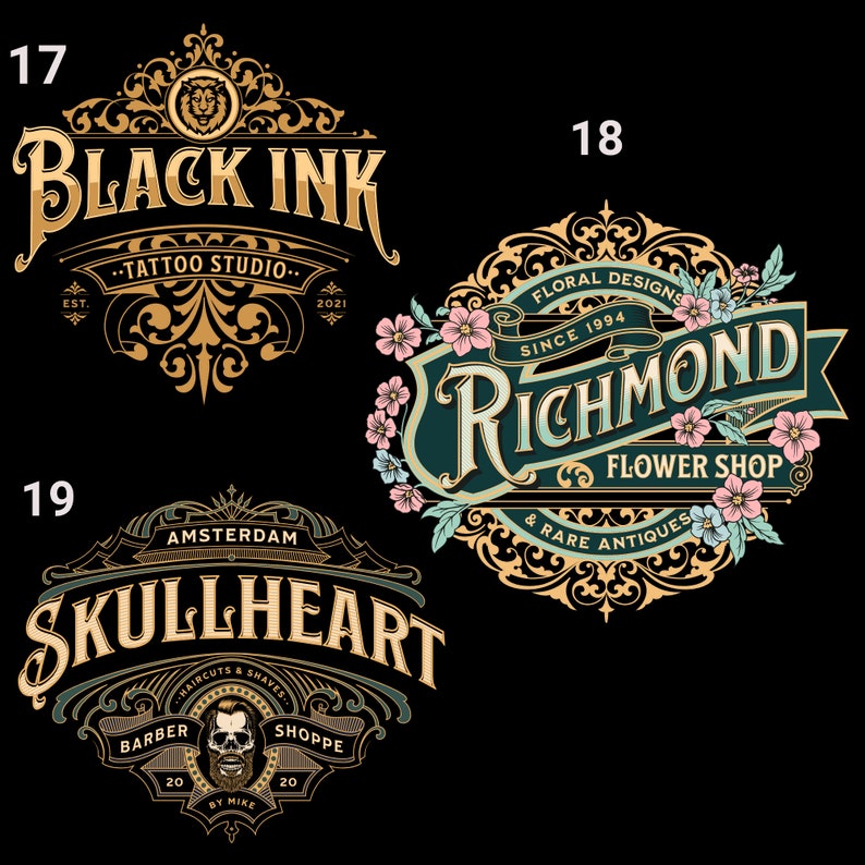 Custom Logo Designs ,professional Logo Designer - Victorian Style Logo ...