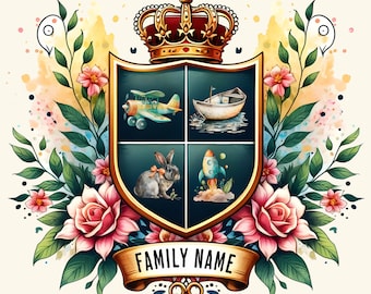Your Family Crest, Custom Family Crest, Wedding Crest,family Crest Coat ...