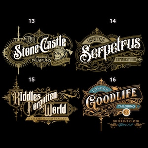 Custom Logo Designs ,professional Logo Designer - Victorian Style Logo - Boutique Logo Design ...