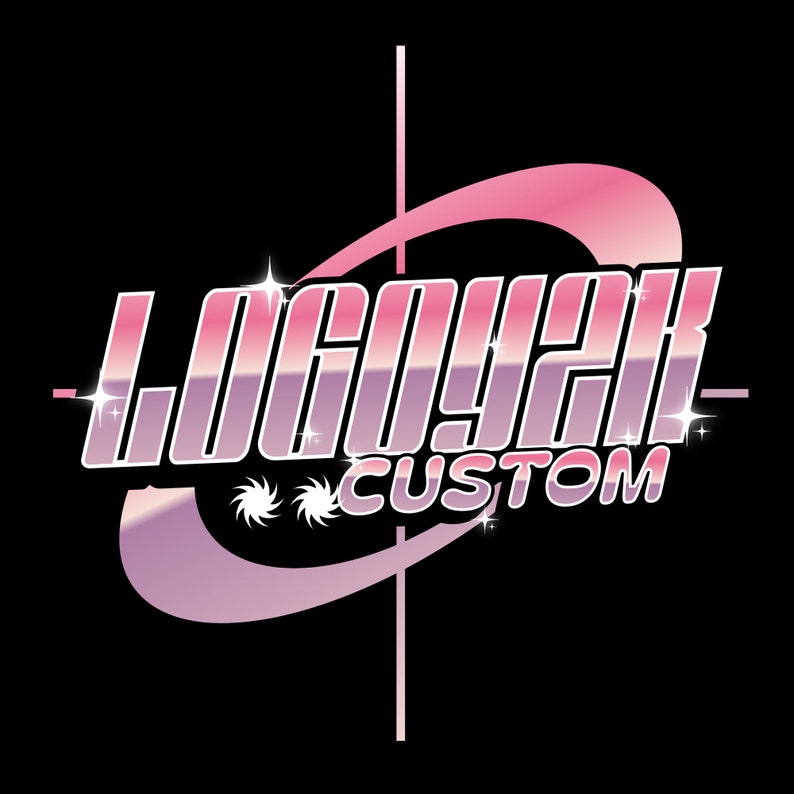 Custom Digital Y2K Chrome Logo - Etsy