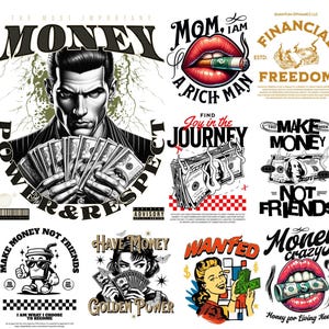 Streetwear Money PNG Designs, 100 Dollar, Trendy Digital Art Files for ...