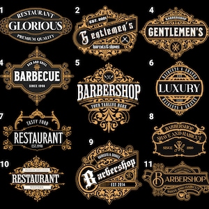 Vintage Barbershop Logo - Custom Logo Designs, Professional Logo Designer - Victorian Style Logo ...