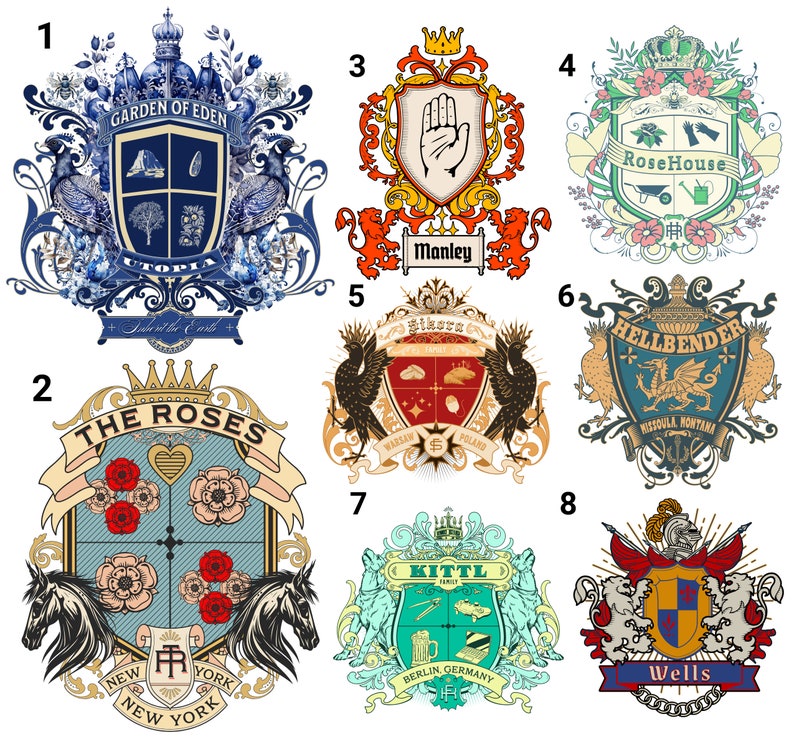 Family Crest Coat of Arms | Custom Logo Design | Family Crest Svg, Png ...