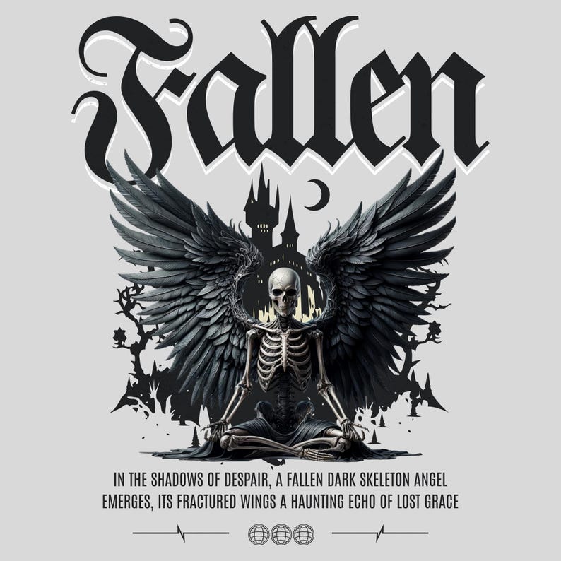 Fallen Skeleton Wings Png - Etsy