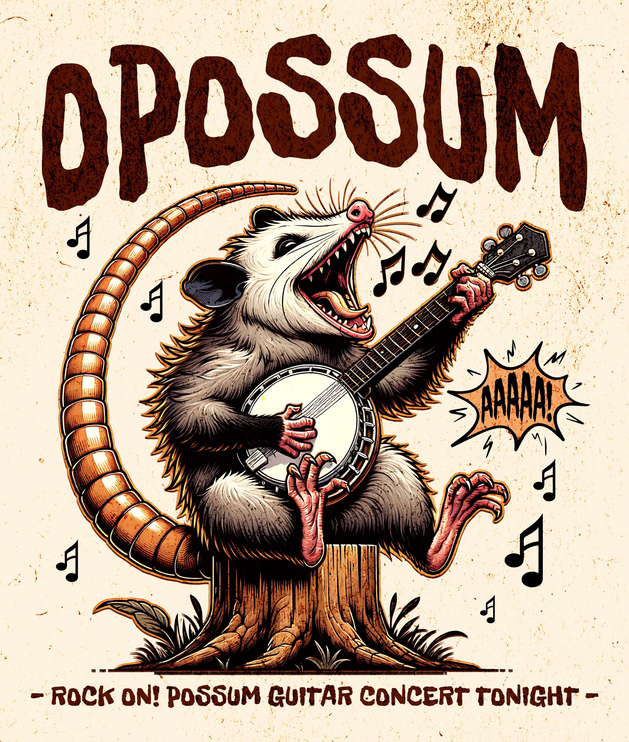 Possum Png| Opossum Png| Guitar T Png| Music Teacher Pngcool | Funny ...