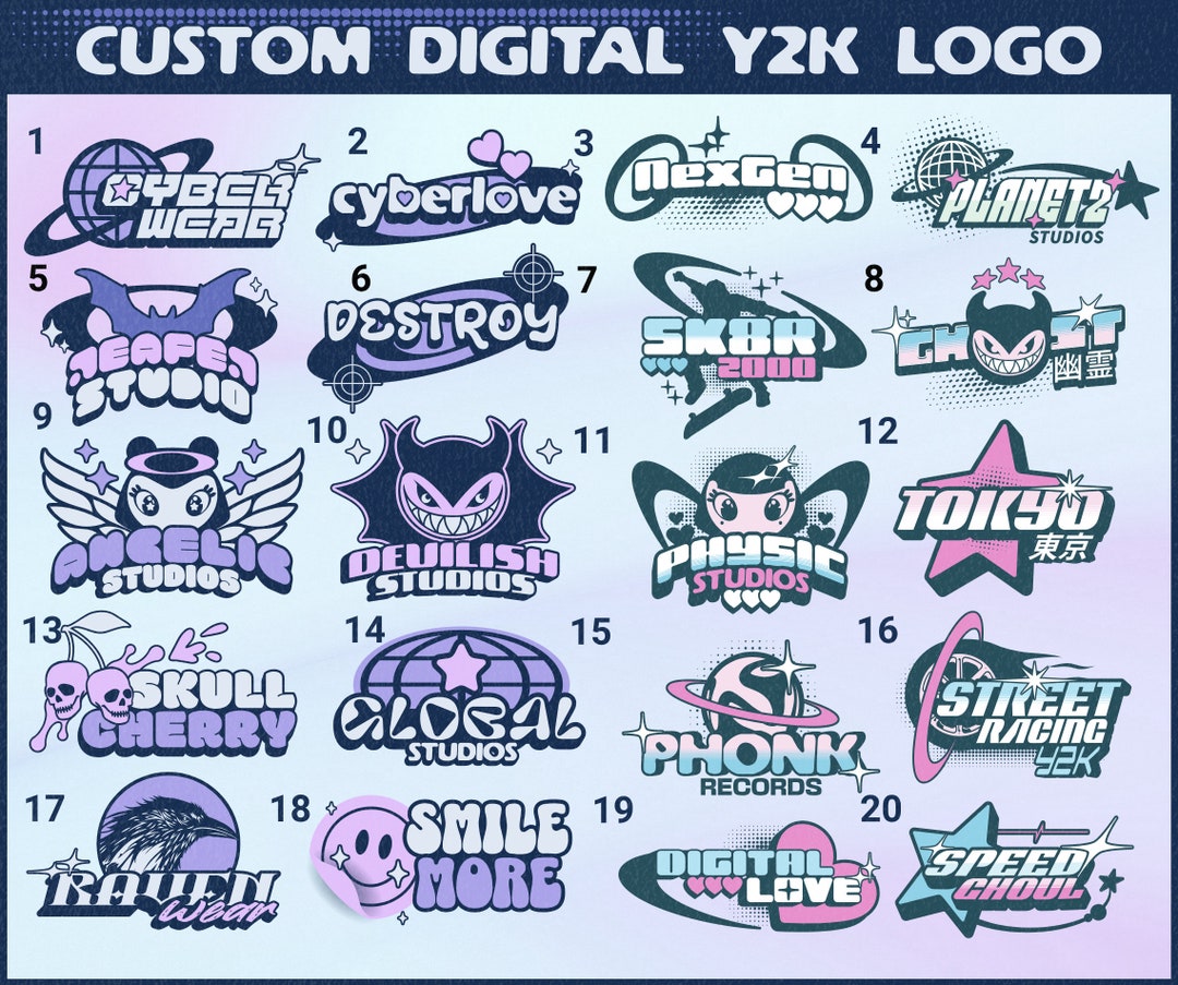 Logo Uniquely Crafted for Y2K, Y2k-inspired Fashion Trends, Flash Sheet ...